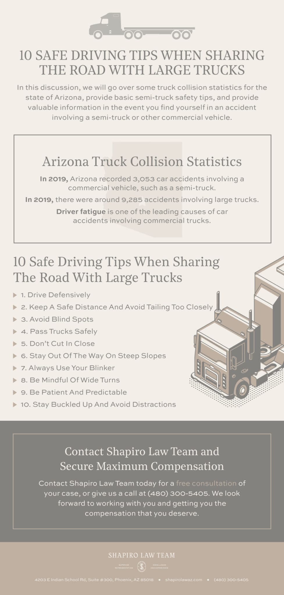 10 Safe Driving Tips When Sharing the Road with Large Trucks